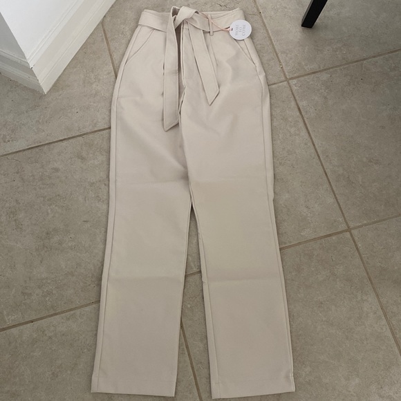 More To Come | Pants & Jumpsuits | Nwt More To Come Alani White Faux ...